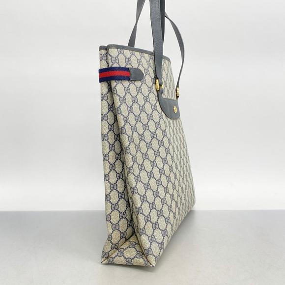 Gucci | Bags | Gucci Gg Bag Tote Line Supreme Blue Sherry | Poshmark